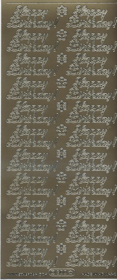 Starform Happy Birthday Stickers Gold & Silver – Clark Craft Products