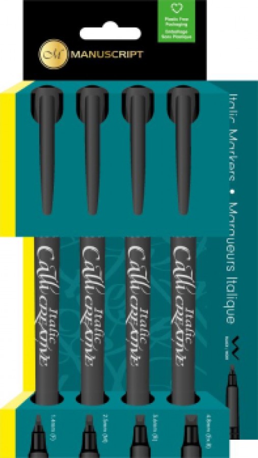 Manuscript 4 Callicreative Italic Markers Black – Clark Craft Products