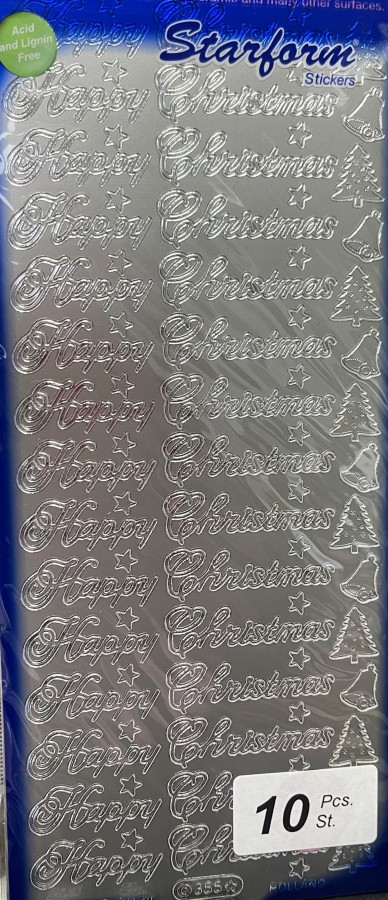 Starform Happy Christmas Stickers In Gold & Silver – Clark Craft Products