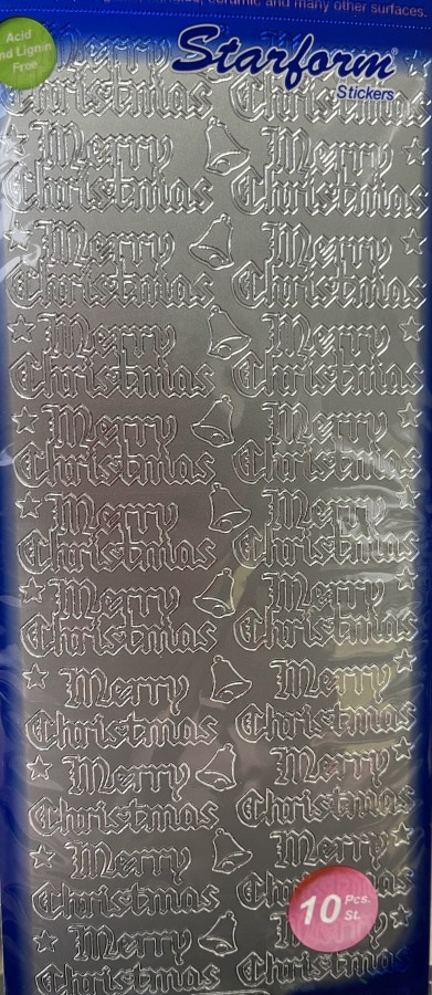 Merry Christmas Stickers Gold & Silver – Clark Craft Products
