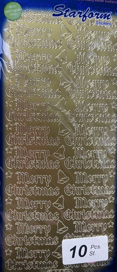 Merry Christmas Stickers Gold & Silver – Clark Craft Products