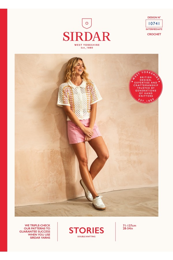 Sirdar Crochet Shirt Pattern 10741 Using Stories DK – Clark Craft Products
