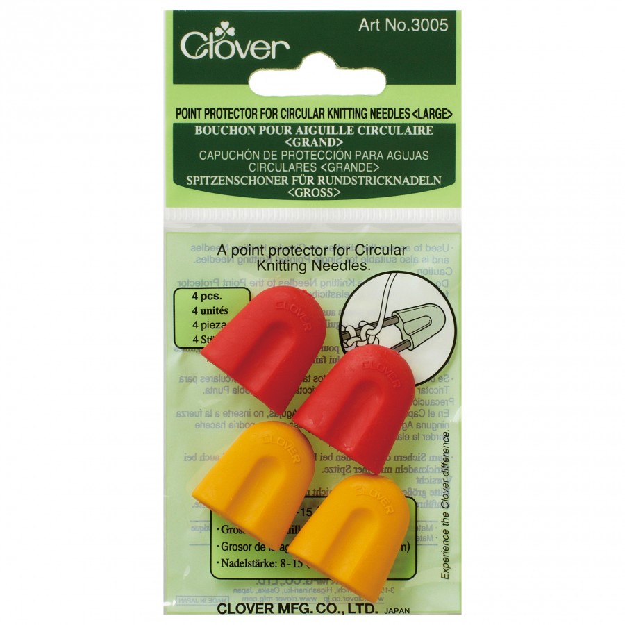 Clover Circular Knitting Pin Point Protectors Large Pk 3 – Clark Craft ...