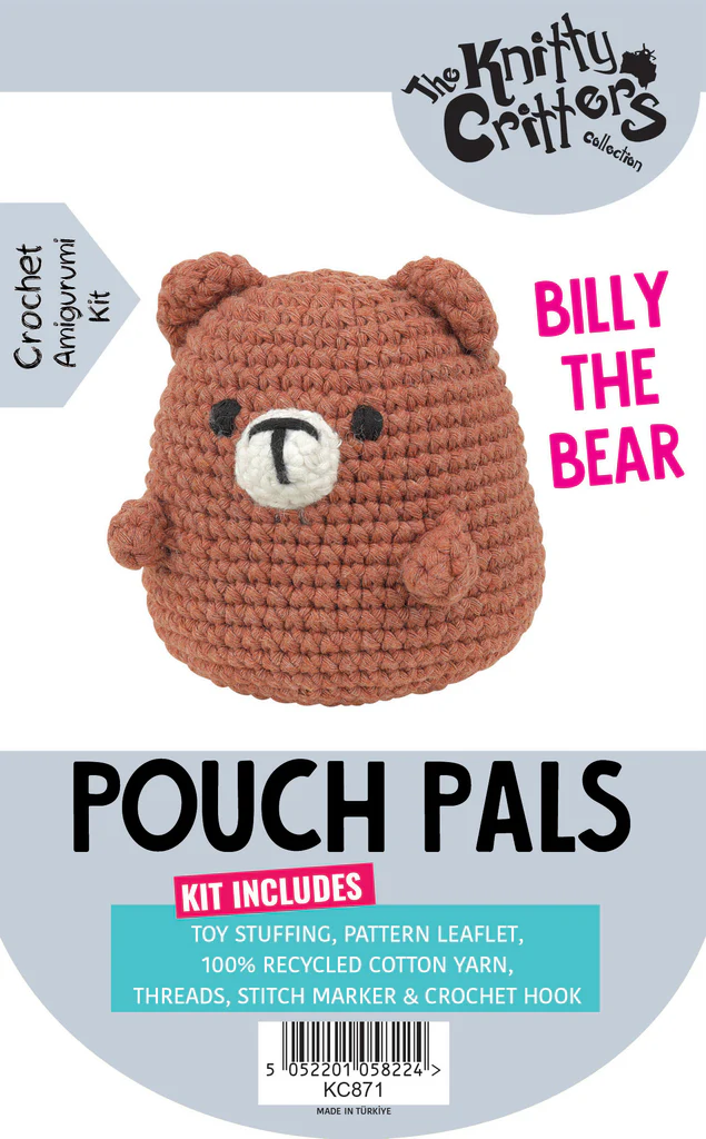 The Knitty Critters Amigurumi Crochet Kit – Pouch Pals – Clark Craft ...